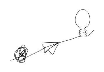 Concept for problem solving one line drawing Vector Image