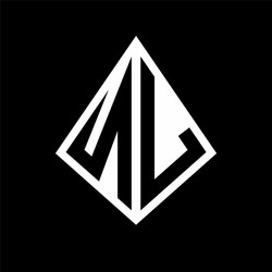 Ln logo monogram with triangle and hexagon modern Vector Image
