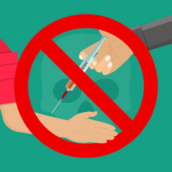 No drugs sign Royalty Free Vector Image - VectorStock