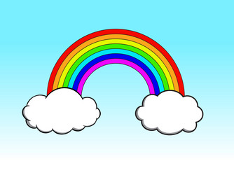 Infinity symbol with rainbow feather Royalty Free Vector