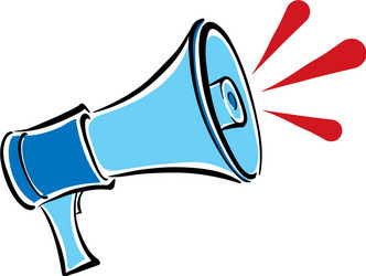 Elderly coach with megaphone in hands nervously Vector Image