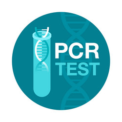Pcr or dna testi icon - polymerase chain reaction Vector Image