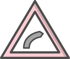 Right bend icon Royalty Free Vector Image - VectorStock