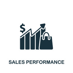 Sales performance icon monochrome simple product Vector Image