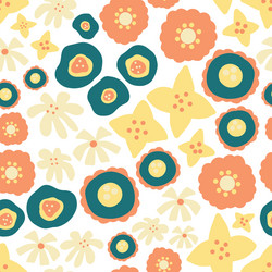 Childish seamless pattern with flowers creative Vector Image