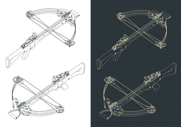 Crossbow blueprints Royalty Free Vector Image - VectorStock