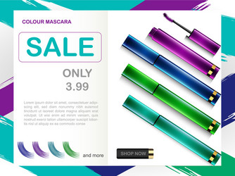 Mascara package design Royalty Free Vector Image