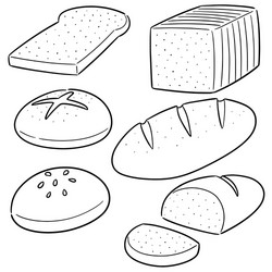 Set of bread Royalty Free Vector Image - VectorStock