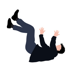 Falling man of down Royalty Free Vector Image - VectorStock