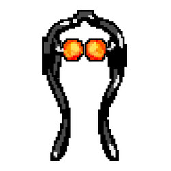 Woman neck massage game pixel art Royalty Free Vector Image