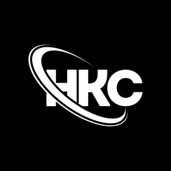 Hkc circle letter logo design Royalty Free Vector Image