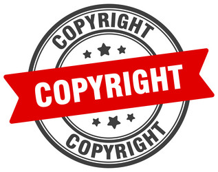 Copyright stamp label on transparent Royalty Free Vector