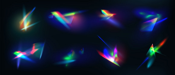 Realistic prism light dispersion rainbow Vector Image