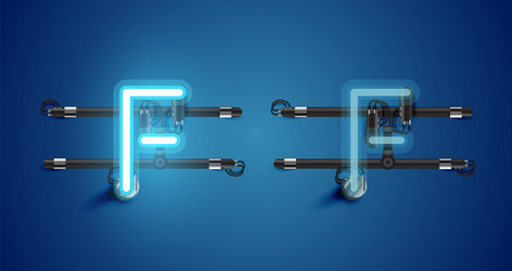 Neon F Letter Vector Images (over 620)