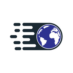 World express and logistics logo design template Vector Image