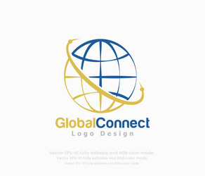 World globe or global logo Royalty Free Vector Image