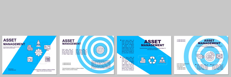 Asset management brochure template Royalty Free Vector Image