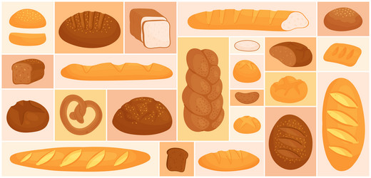 Bakery products circle frame Royalty Free Vector Image