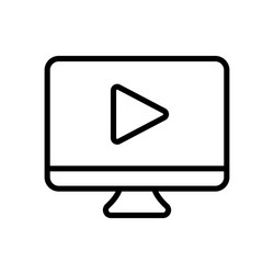 Video call icon logo design Royalty Free Vector Image