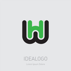 Wh monogram logo Royalty Free Vector Image - VectorStock