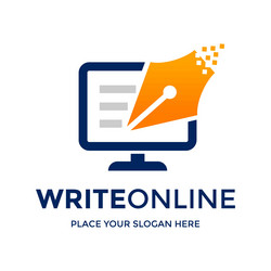 Computer desktop pc logo design icon Royalty Free Vector