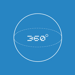 360 degress symbol Royalty Free Vector Image - VectorStock