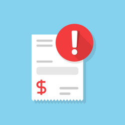 Fail payment icon in flat style declined money Vector Image