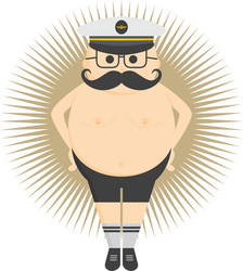 Old fat man Royalty Free Vector Image - VectorStock