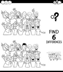 Differences educational task with comic women Vector Image