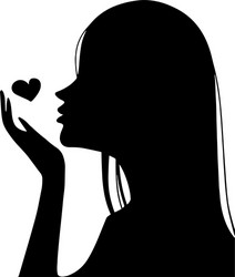 Flying kiss Royalty Free Vector Image - VectorStock