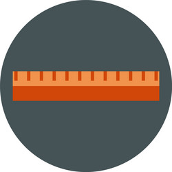 Red angle ruler on a white background Royalty Free Vector