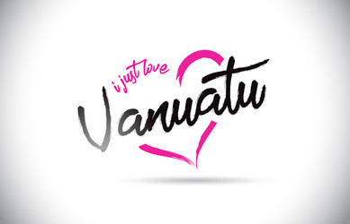 Vanuatu welcome to word text with handwritten Vector Image