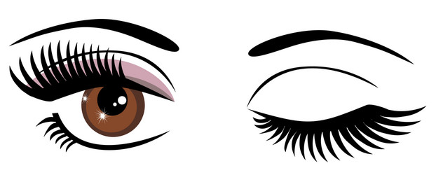 Winking Eye Eyelash Vector Images (over 580)