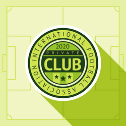 Football green badge Royalty Free Vector Image
