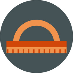 Red ruler on a white background Royalty Free Vector Image