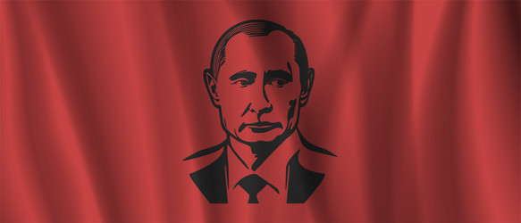 Sad portrait of president vladimir putin Vector Image