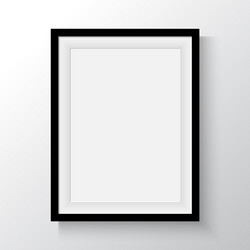 Black frame for paintings or photographs Vector Image