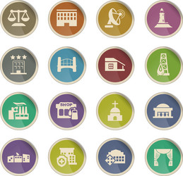 Infrastructure icon set Royalty Free Vector Image