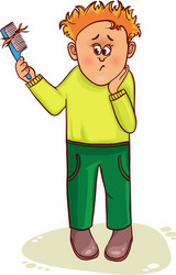 Beautiful girl with hair fall eps10 Royalty Free Vector