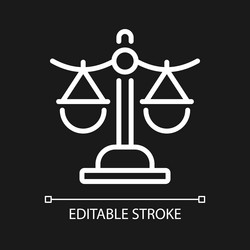 Asthma pixel perfect white linear icon for dark Vector Image