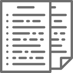 Documents pile icon doodle line art Royalty Free Vector