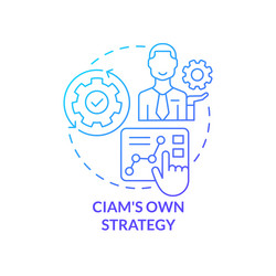 Define ciam strategy concept icon Royalty Free Vector Image