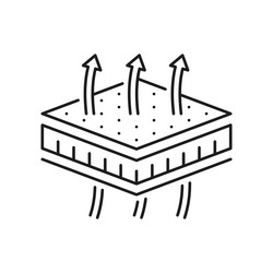 Material layer icon waterproof fabric stack Vector Image