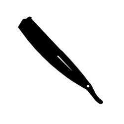 Straight razor black and white icon design Vector Image