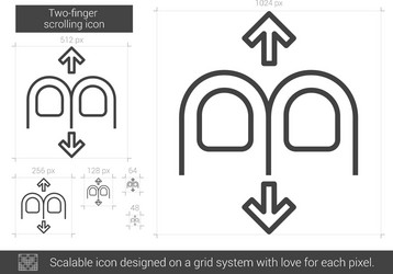 Two Finger Scroll Line Vector Images (80)
