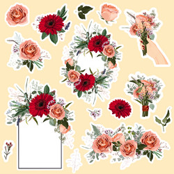 Spring blossom flowers background Royalty Free Vector Image