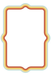 70s style retro colors frame template stripes Vector Image