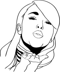 Flying kiss Royalty Free Vector Image - VectorStock