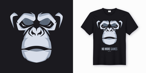 Background template design with wild monkey Vector Image