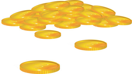 Purse and coins Royalty Free Vector Image - VectorStock